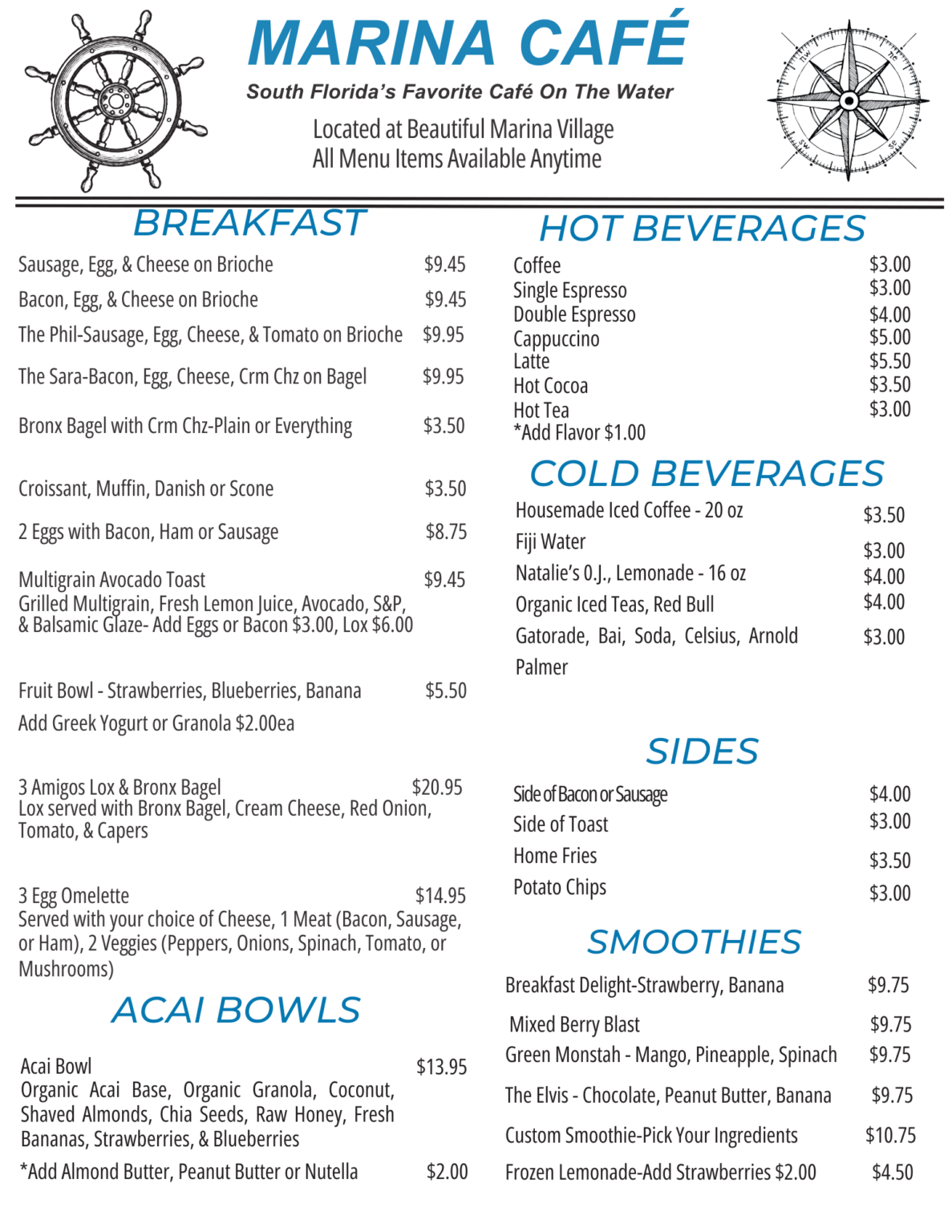 qr-menu – Marina Café